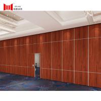 China Red Wood Board Surface Operable Partition Wall 65mm Thick for sale