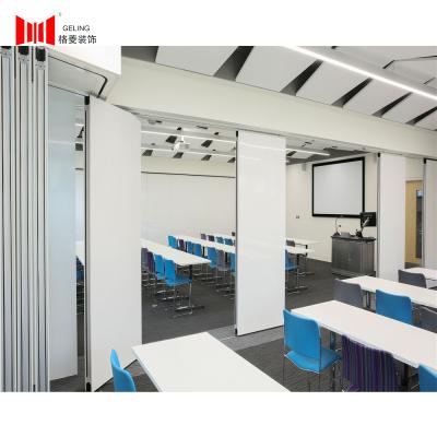 China White Fabric Surface Acoustic Folding Partition Wall For Conference Room for sale