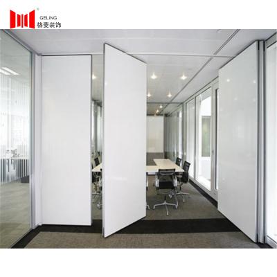 China White Fabric Sound Insulation Sliding Movable Wall Divider For Conference for sale