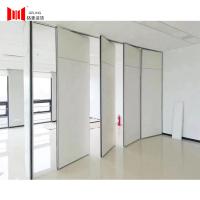 China 95mm Aluminum Alloy Folding Partition Wall White Fabric Surface For Hall for sale