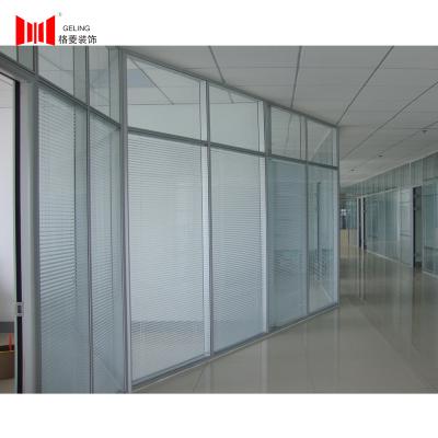 China Gold Bronze Frame Aluminum Partition Wall Fixed Detachable 4.5M for sale