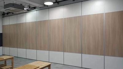 China Banquet Hall Wooden Partition Wall MDF 95mm Soundproof Yellow for sale
