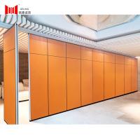 China 3m High Foldable Movable Partition Wall Orange Color Fabric For Banquet Hall for sale