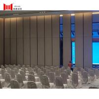 China Fabric Cushion Surface Hotel Folding Partition Wall 130mm Thickness for sale