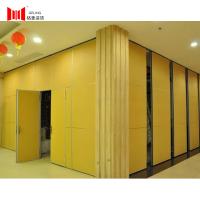China 2.8m High Hotel Folable Partition Wall Mobile Divider With POM Hanging Wheels for sale