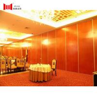 China Red Color Soundproof Sliding Wooden Partition Wall Aluminum Frame for sale
