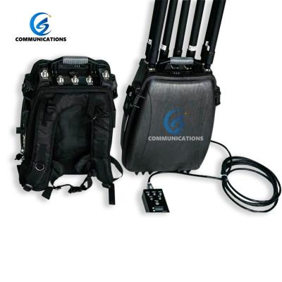 China Portable Backpack Drone Defense Signal Detector Anti Drone Jammer System 14kg 375x220x500mm for sale
