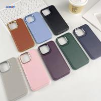 China Shockproof Leather Phone Case Embossed Logo / Printed Logo Protective Phone Cases For IPhone And Samsung for sale