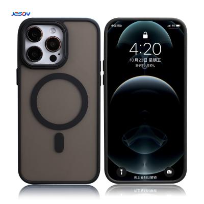 China Anti Fingerprint Magnetic Phone Cases Scratch Resistant iPhone Protective Cover Customized for sale