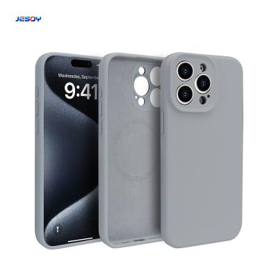 China Soft Touch Liquid Silicone Case Shockproof Magsafe Silicone Case Scratch Resistant for sale