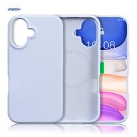 China Microfiber Lining Silicone Phone Covers Soft Mag Safe iPhone Cover Anti Fingerprint for sale