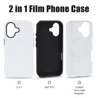 China 2 In 1 White 3D Sublimation Blank Mobile Cases Custom iPhone Covers for sale