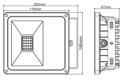 China 20W Energy Saving New Cooling Fin IP65, 2000 LM, 2700K - 6500K Led Flood Lighting Fixtures for sale