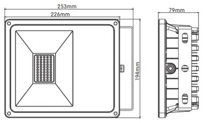 China 50W, 5000 LM, 110V / 120V / 240V, 2700K - 6500K Led Flood Lighting Fixtures Epistar Chip for sale