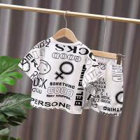 China Regular Loose Kids Graffiti Shorts Set Primary Children'S Clothing Comfort Individuality for sale