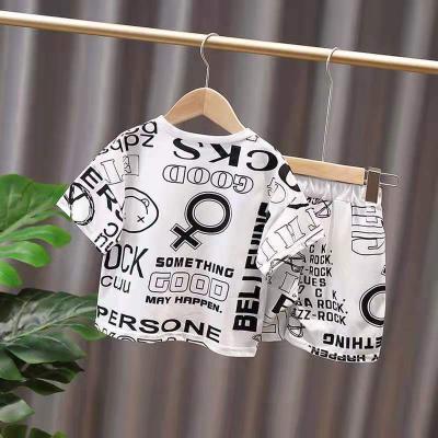 China Regular Loose Kids Graffiti Shorts Set Primary Children'S Clothing Comfort Individuality for sale