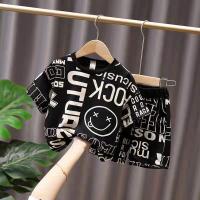 China Regular Loose Kids Graffiti Shorts Set Primary Children'S Clothing Comfort Individuality for sale