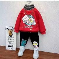 China Fall Appropriate Fabrics Superhero Style Primary Children'S Clothing Ultraman Boys Clothing for sale
