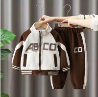 China 2pcs Set Primary Children'S Clothing Zip Up Hoodless Boys' Spring And Autumn Suit for sale
