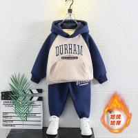 China Children'S Cotton Fleece Hooded Tracksuit Sweatshirt Set XS-XL for sale