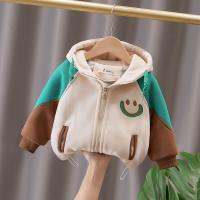 China Smiley Face Pattern 100% Cotton Kids Zip Up Jacket Versatile for sale