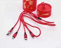 China Android/IOS/Windows 5V 2.4A 30AWG All In One Usb Data Cable 3 In 1 for sale