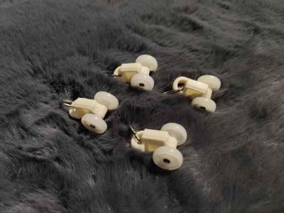 China Silent Wheel Curtain Track Roller Double Wheel Carrier Hook Ball Pulley Slide Rail for sale