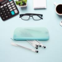 China 19*7*2.8cm Student Pen Tools Silicone Storage Bag in Colorful Design with Custom Logo for sale