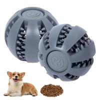 China Playing Dog Toys Silicone Ball for Interactive Teeth Cleaning and Leak Food Dispensing for sale