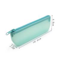 China 19*7*2.8cm Student Pen Tools Silicone Storage Bag in Colorful Design with Custom Logo for sale