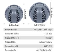 China Playing Dog Toys Silicone Ball for Interactive Teeth Cleaning and Leak Food Dispensing for sale