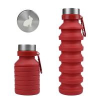 China Silicone Sleeve 500ML Collapsible Water Bottle with Lid Eco-Friendly and Durable for sale