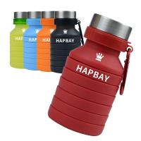 China Silicone Sleeve 500ML Collapsible Water Bottle with Lid Eco-Friendly and Durable for sale