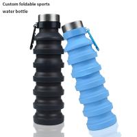 China Silicone Sleeve 500ML Collapsible Water Bottle with Lid Eco-Friendly and Durable for sale