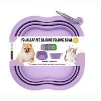China Pet Dog Feeding Bowl 500/1000ML Capacity Portable and Eco Friendly Silicone Material for sale
