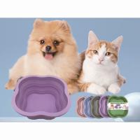 China Pet Dog Feeding Bowl 500/1000ML Capacity Portable and Eco Friendly Silicone Material for sale
