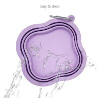 China Pet Dog Feeding Bowl 500/1000ML Capacity Portable and Eco Friendly Silicone Material for sale