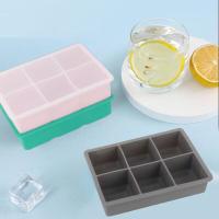 China Ice Molding Function Square Silicone Ice Cube Trays Set for Whiskey Cocktails Bourbon for sale