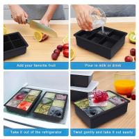 China Ice Molding Function Square Silicone Ice Cube Trays Set for Whiskey Cocktails Bourbon for sale