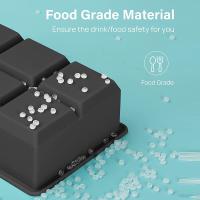China Ice Molding Function Square Silicone Ice Cube Trays Set for Whiskey Cocktails Bourbon for sale