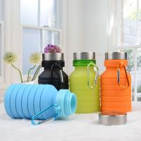 China Stocked Portable Silicone Sports Bottle for Travel Gym Camping Leak Proof and Foldable for sale