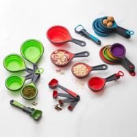 China Lightweight Collapsible Measuring Cups And Spoons Set With Scale For Precise Results for sale