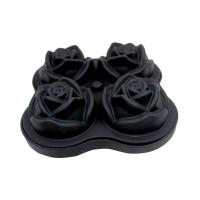 China Silicone Rose Ice Ball Maker Easy Release Large Ice Cube for Cocktail Snack Trays for sale