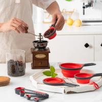 China Lightweight Collapsible Measuring Cups And Spoons Set With Scale For Precise Results for sale