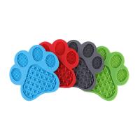 China Dogs in Shower Pet Bowls Feeders Paws Lick Pad Silicone Mat for Dogs Cats 109G for sale