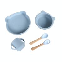 China 500g BPA Free Silicone Kids Baby Feeding Tableware Set with Classic Design Style for sale