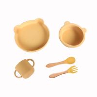 China 500g BPA Free Silicone Kids Baby Feeding Tableware Set with Classic Design Style for sale