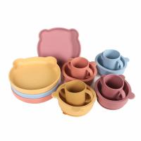 China 500g BPA Free Silicone Kids Baby Feeding Tableware Set with Classic Design Style for sale