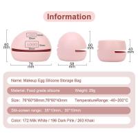 China Custom Eco-friendly Soft Silicone Makeup Sponge Blender Holder Box for Cosmetic Travel for sale