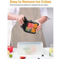 China Square Ice Cube Trays Set BPA Free Reusable Mold for Whiskey Cocktails Bourbon Sample for sale